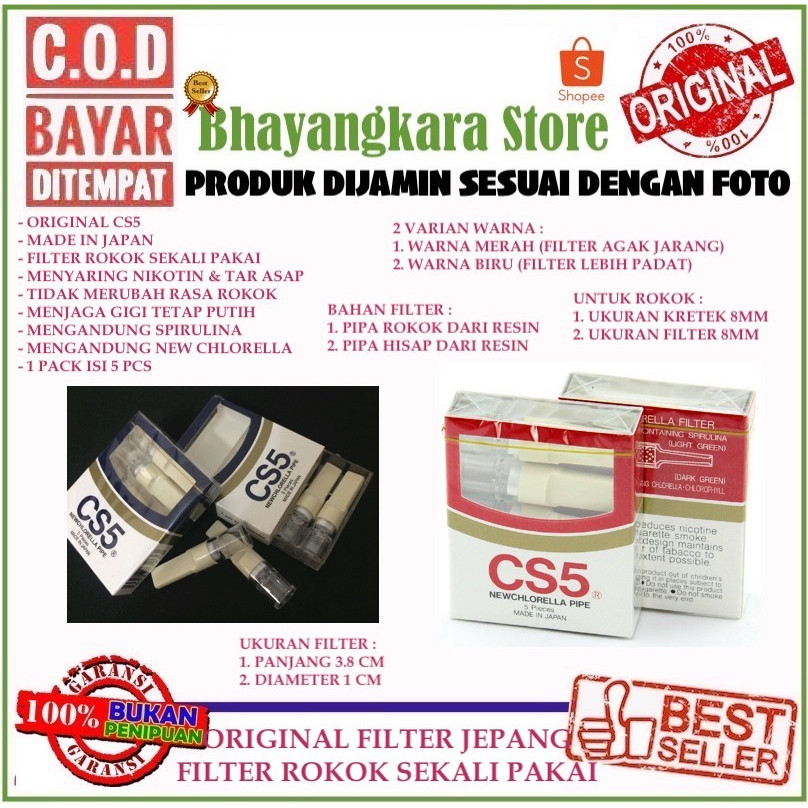 Jual IMPOR CS5 PIPA FILTER SARINGAN ASAP MADE IN JAPAN SEKALI PAKAI ISI ...