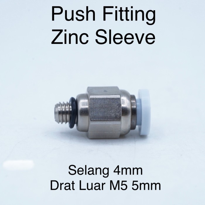 Jual PC4-M5 PC4 M5 Konektor Pneumatik Nepel Pneumatic Push Fitting Zinc ...