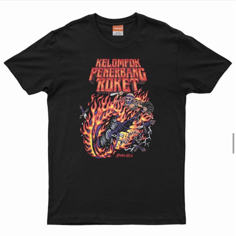 Jual Kaos KELOMPOK PENERBANG ROKET/Roda Gila/pencarter roket Cotton s ...