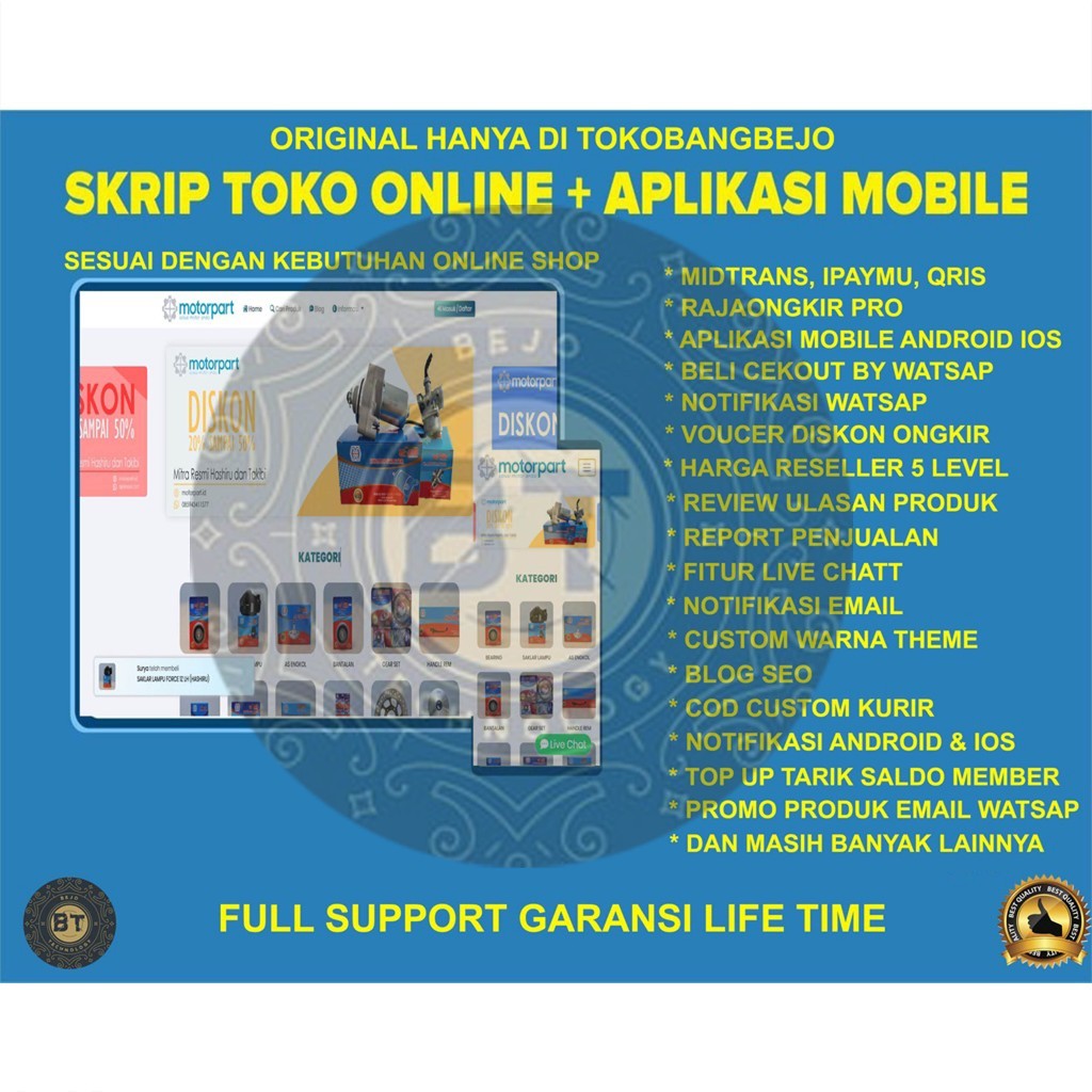 Jual APLIKASI WEB SOURCE CODE TOKO ONLINE DAN ANDROID SIAP PAKAI GARANSI SEUMUR HIDUP FULL ...