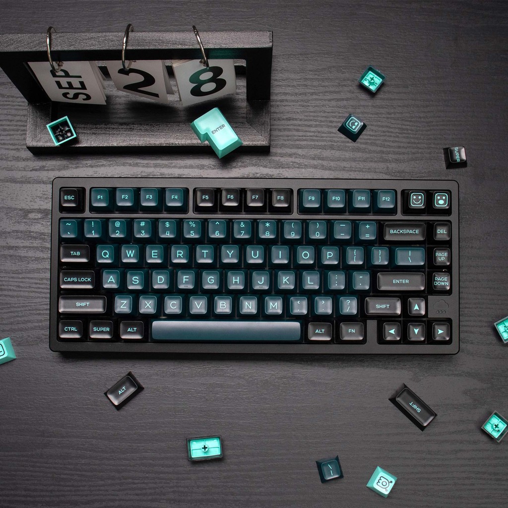 Jual Yongqiu SA profile MelGeek Keycaps 161 Tombol semitransparan PBT ...