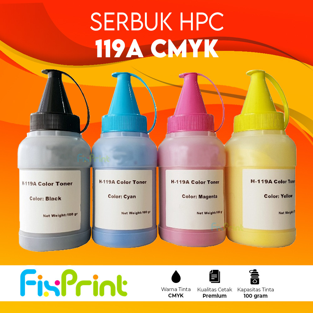 Jual Serbuk Toner HP 119A Black Cyan Magenta Yellow Refill Printer 150a ...