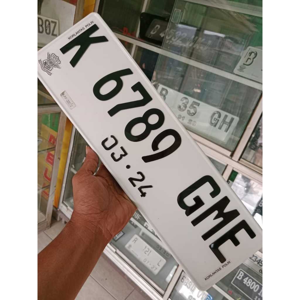 Jual Cetak Angka Plat Mobil Putih Terbaru Model Baru Bebas Request ...