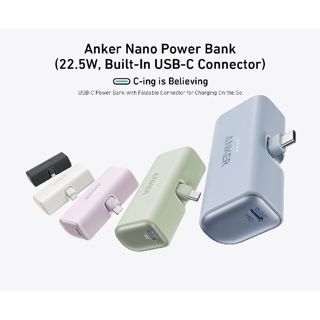 Jual GROSIRUNIK99 ANKER A1653 - Nano Power Bank 22.5W with Built-in USB ...