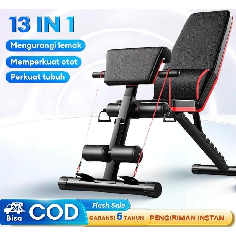 Jual POTENCE Sit Up Bench Adjustable Folding Fitness Bench Press ...