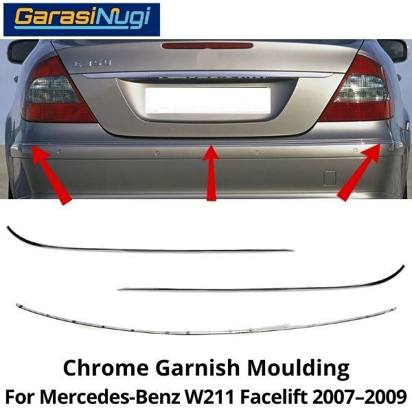 Jual Rear Chrome Mercy W211 Facelift Bumper Trim Moulding Belakang E200 ...