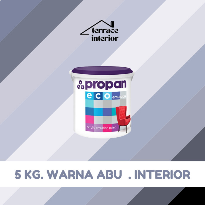 Jual Cat Tembok Interior Propan Eco Emulsion Warna Abu 5 Kg | Shopee ...