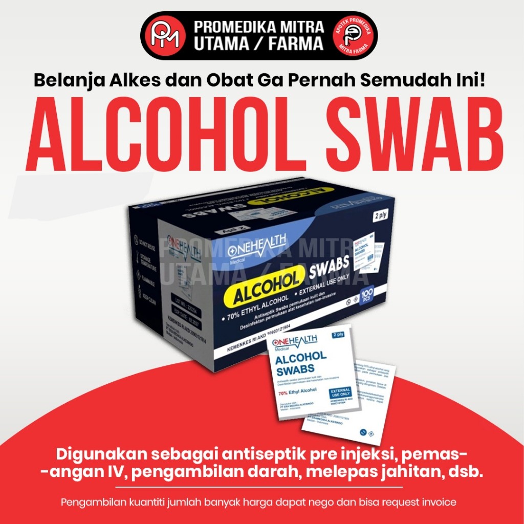 Jual Alcohol Swab (Tisu Alkohol) | Pembersih luka pada kulit | Merk ...