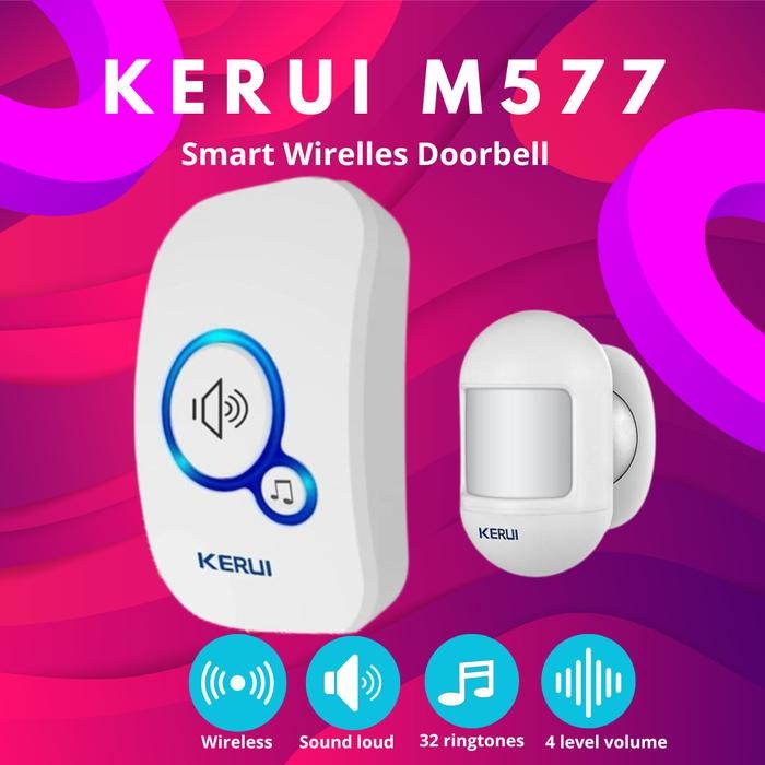 Jual Bel Alarm Sensor Gerak Kerui M577 Doorbell Sensor gerak Mini P831 ...