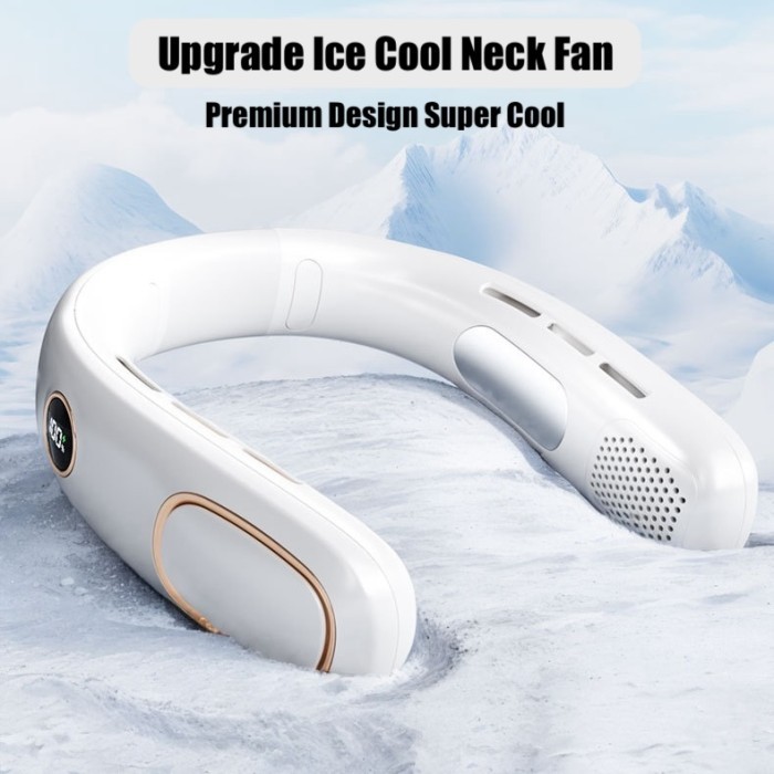 Jual Upgrade Ice Cool Neckband Fan Kipas Angin Leher Portable Strong ...