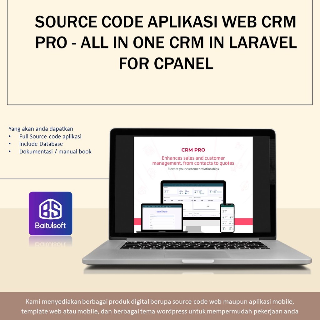 Jual SOURCE CODE APLIKASI WEB CRM PRO - ALL IN ONE CRM IN LARAVEL FOR CPANEL | Shopee Indonesia
