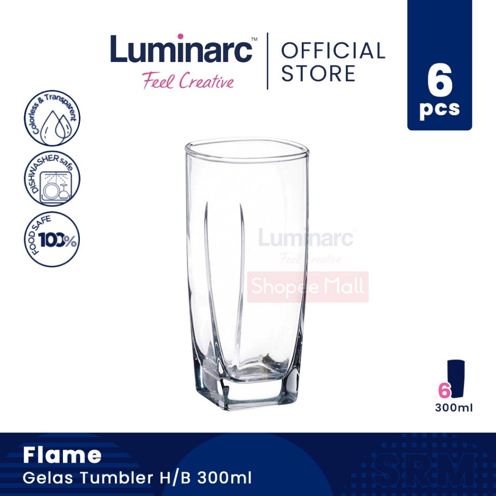 Jual LUMINARC Gelas Tumbler H/B Flame 300ml - 6pcs | Shopee Indonesia