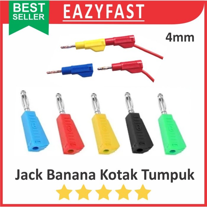 Jual Jack Banana Kotak Male Tumpuk Stackable Plug Connector Terminal ...