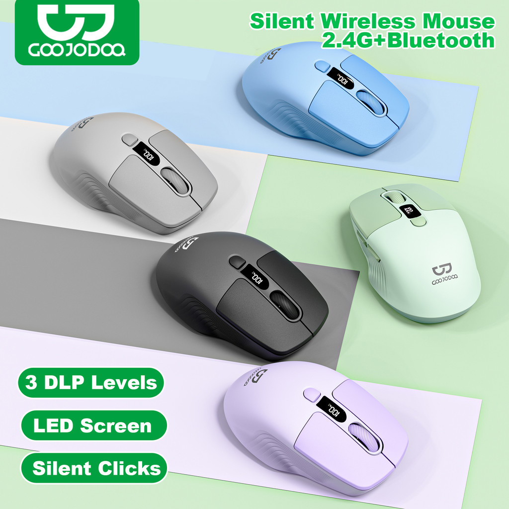 Jual GOOJODOQ Triple Connectivity Mouse 2.4GHz & Dual Bluetooth Silent ...