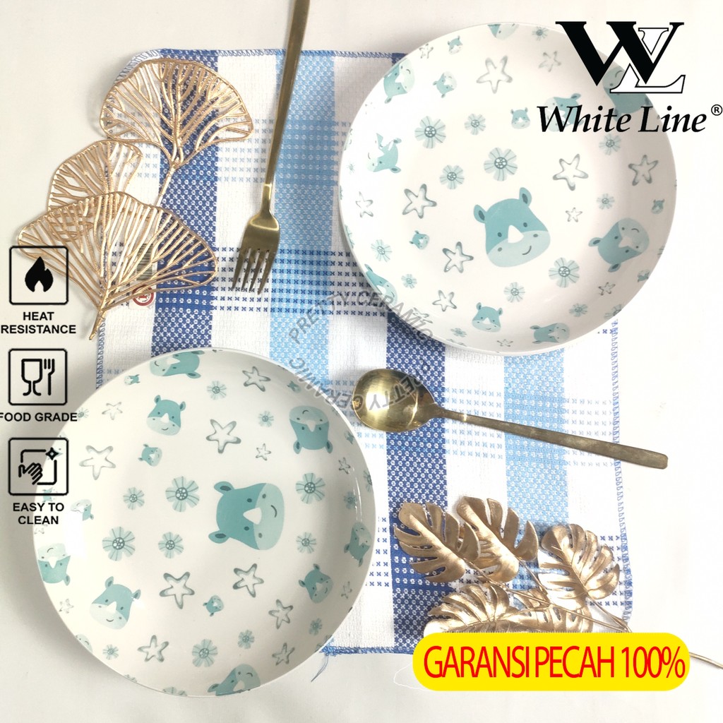 Jual Piring Aesthetic WHITELINE Fruit Shape 8in RHINO 2 Piring Sayur ...