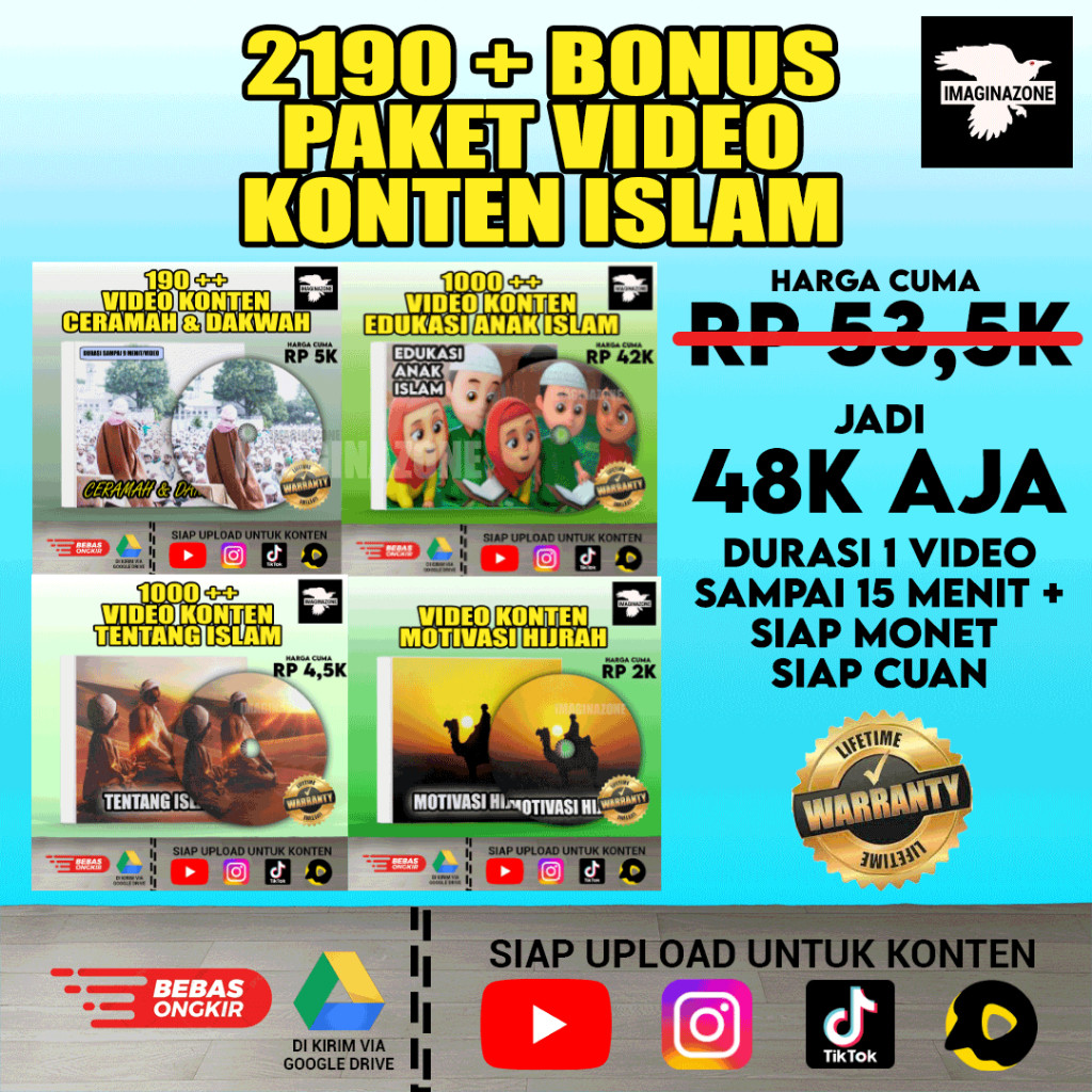 Jual PAKET VIDEO KONTEN ISLAMI FYP REELS,FB,TIKTOK,SNEK VIDEO,YOUTUBE ...