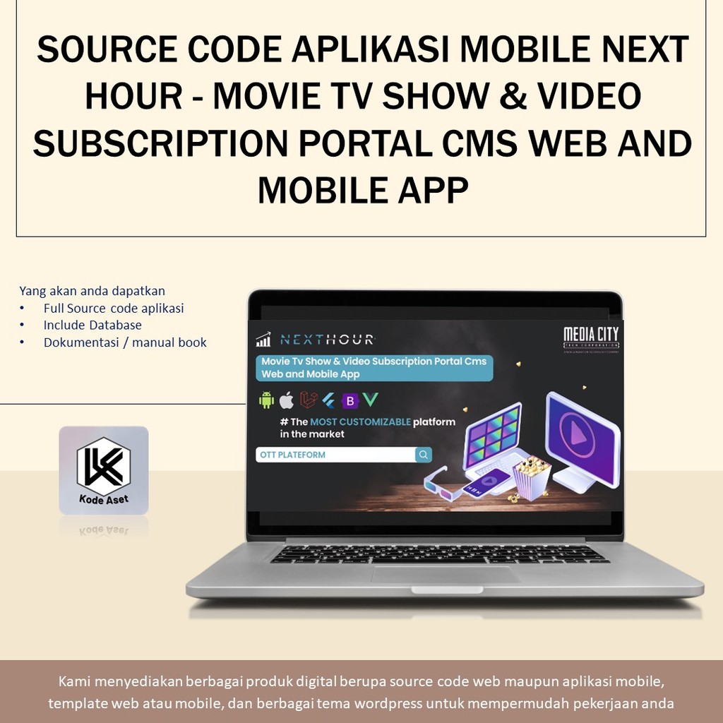 Jual SOURCE CODE APLIKASI MOBILE NEXT HOUR - MOVIE TV SHOW & VIDEO SUBSCRIPTION PORTAL CMS WEB ...