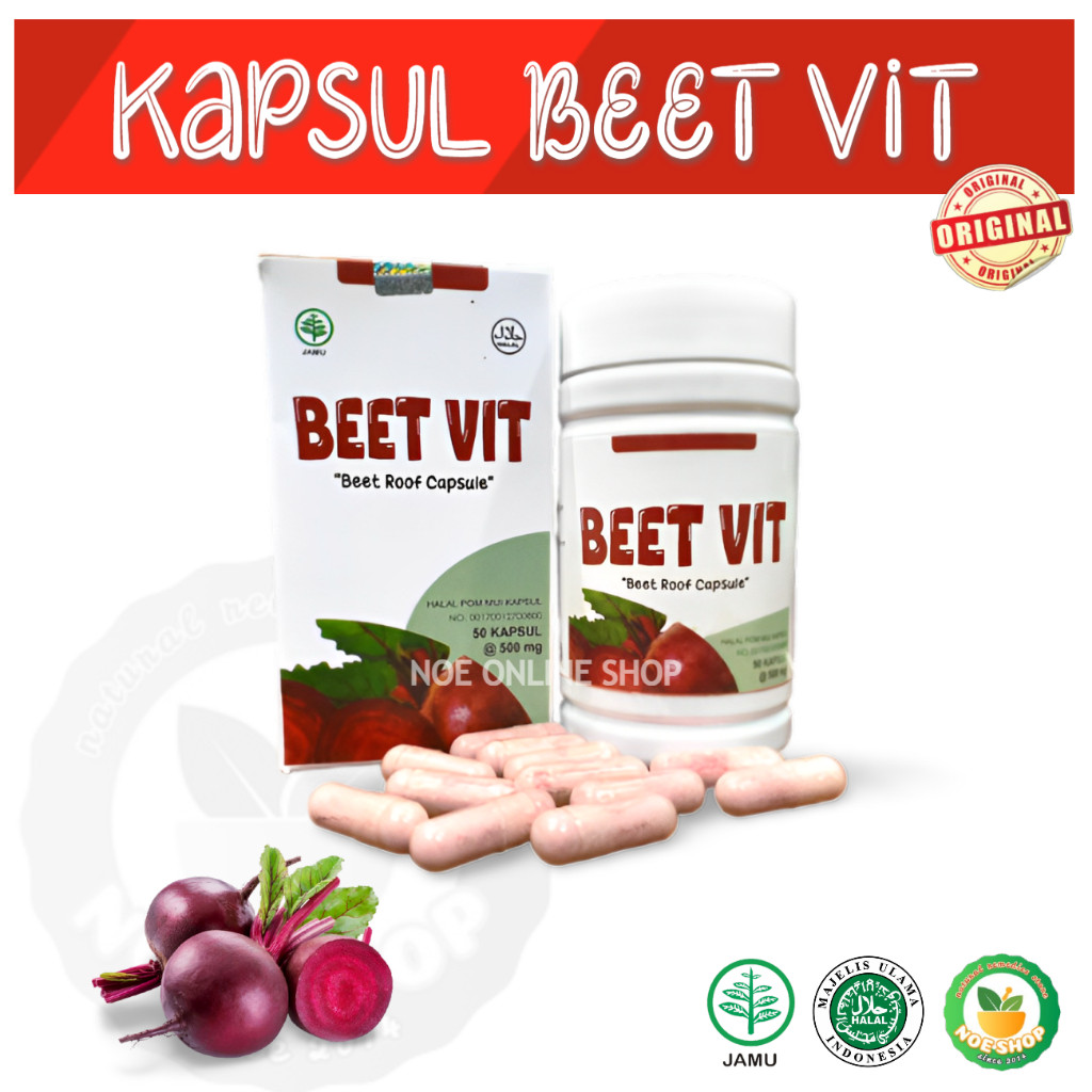 Jual BEET VIT Kapsul Buah Bit Root Suplemen Herbal Tekanan Darah Tinggi ...