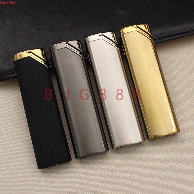 Jual FF-6011 korek api besi bara jet torch gas lighter murah tipis slim ...