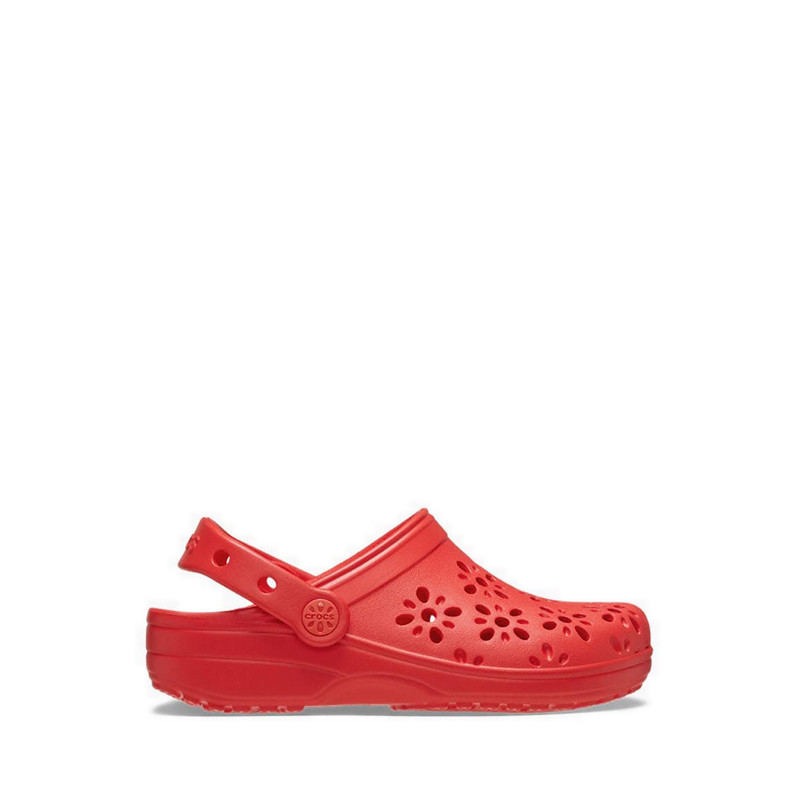Jual Crocs Classic Floral Cut Out Clog Kids - Cherry Red | Shopee Indonesia