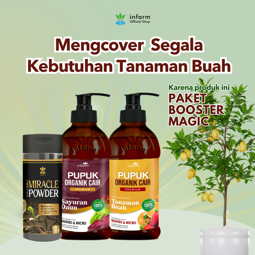 Jual Infarm Paket Pupuk Booster Magic , POC Buah, POC Sayur, Miracle ...