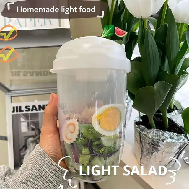 Jual Gelas Tempat Salad Botol Tempat Makan Buah Sayur Salad 1000ML Cup ...