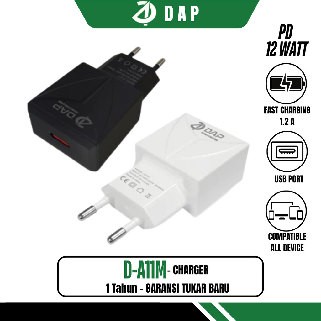 Jual DAP Adapter Charger with Kabel Micro USB Kepala Charger Fast ...