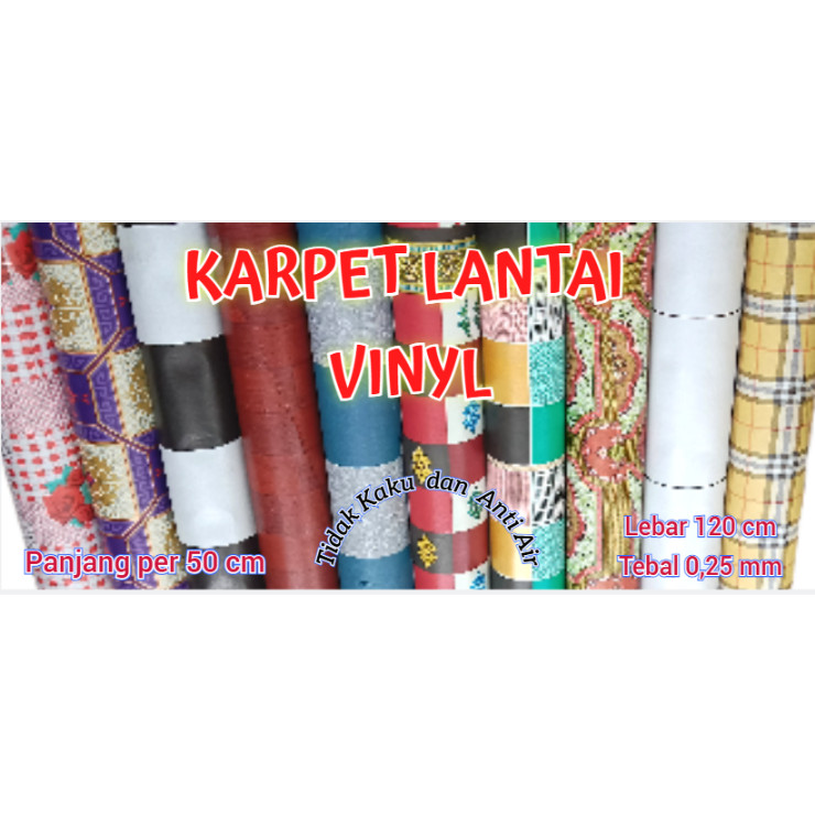 Jual Alas Meja Plastik Karpet Lantai Vinyl Lebar 120cm x Panjang per ...