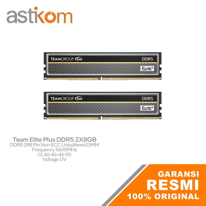 Jual RAM PC Team Elite Plus DDR5 16GB (2X8GB) 5600Mhz | Shopee Indonesia