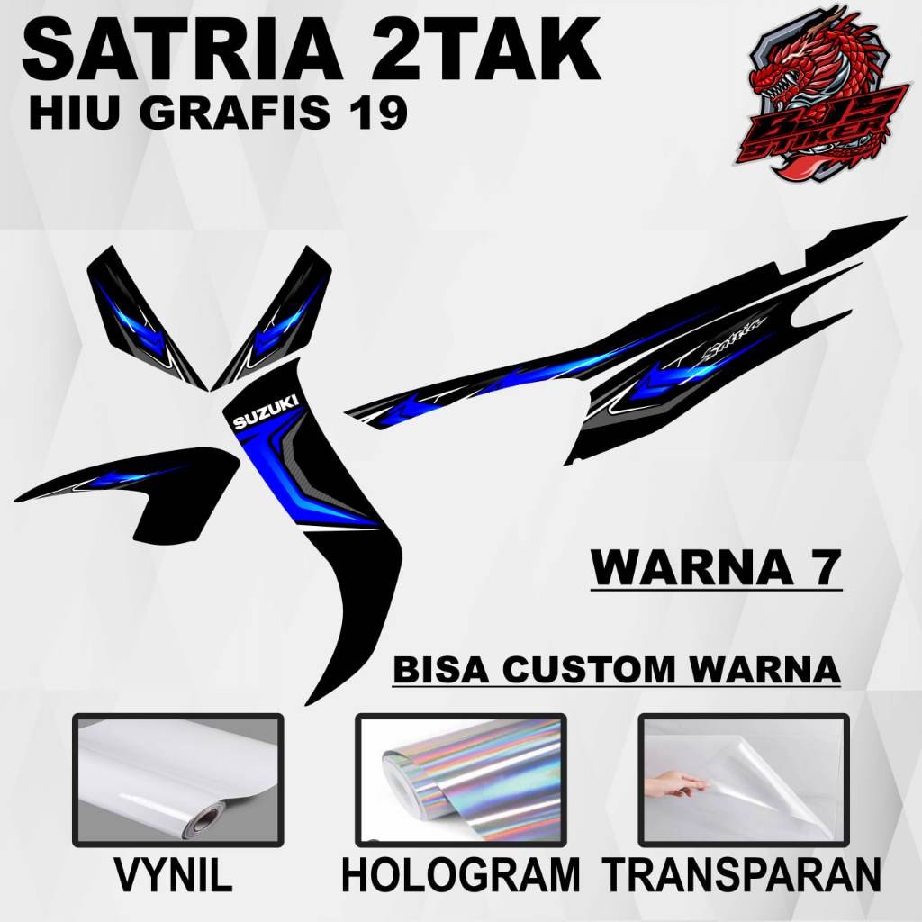 Jual sticker striping list motor striping Suzuki Satria 2tak Satria Hiu ...