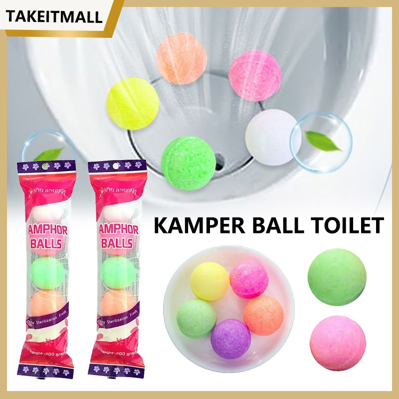 Jual Kapur Barus Kamper Toilet/Kamper Toilet Ball Isi 5 Kapur Warna ...