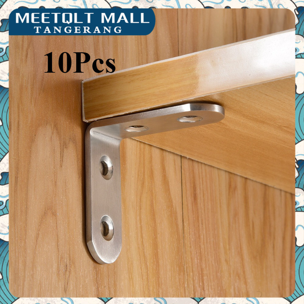 Jual Siku L / Bracket Stainless 10PCS / Untuk Rak Dinding Plat Lurus ...