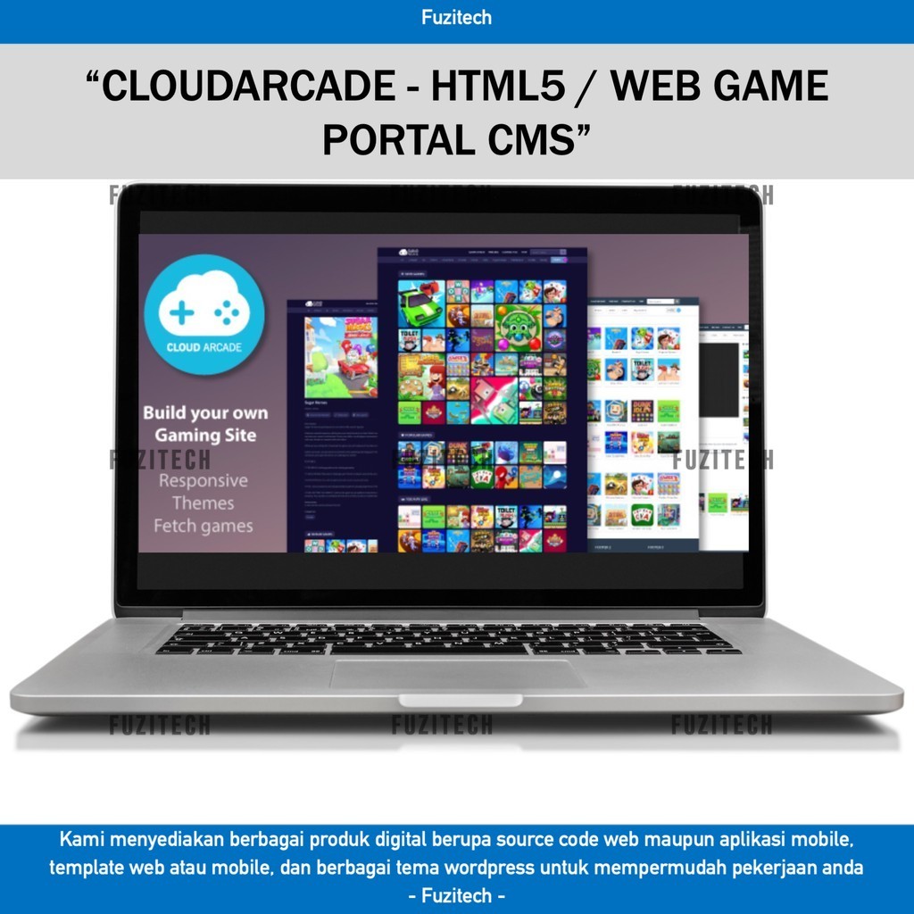 Jual SOURCE CODE APLIKASI WEB CLOUDARCADE - HTML5 / WEB GAME PORTAL CMS D146 FUZITECH | Shopee ...