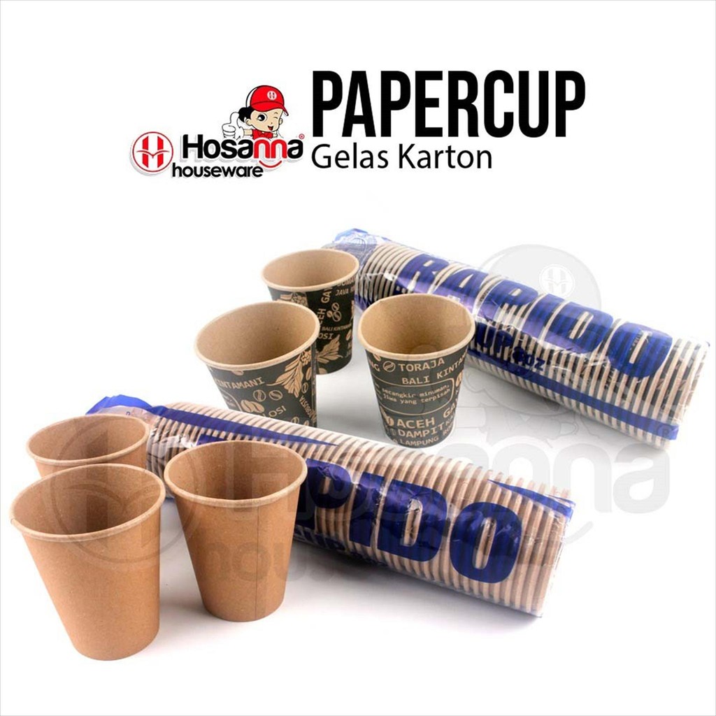 Jual Paper Cup Kraft Coklat 8oz / Gelas Kopi Kertas 1 Slop (Tanpa Tutup) | Shopee Indonesia
