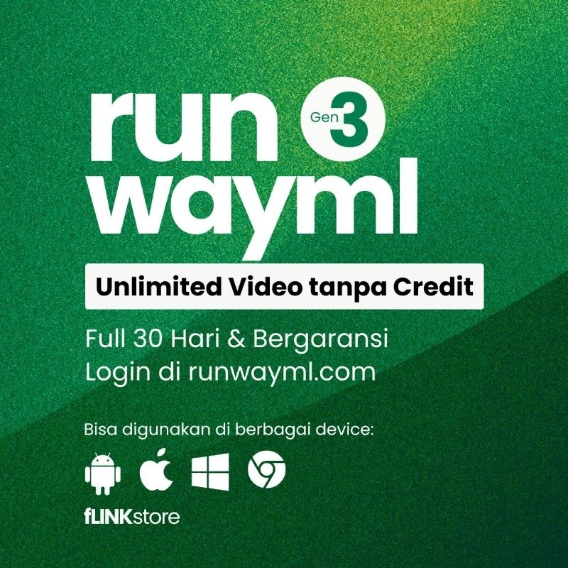 Jual RUNWAYML GEN 4 UNLIMITED 30 HARI RESMI | Shopee Indonesia