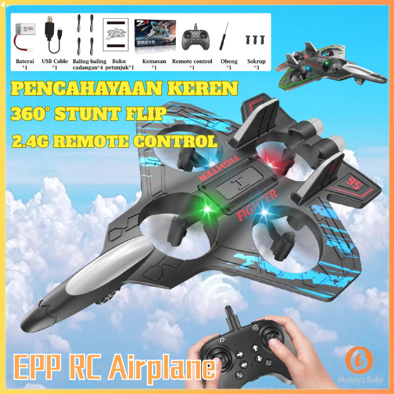 Jual [Penjual Lokal] Mainan Glider Airplane 360° Terbang 2.4G EPP Stunt ...