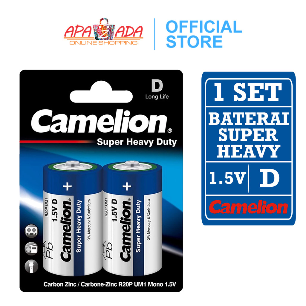 Jual Apazada - Baterai Tipe D Camelion Super Heavy Duty Isi 2 / Batu ...