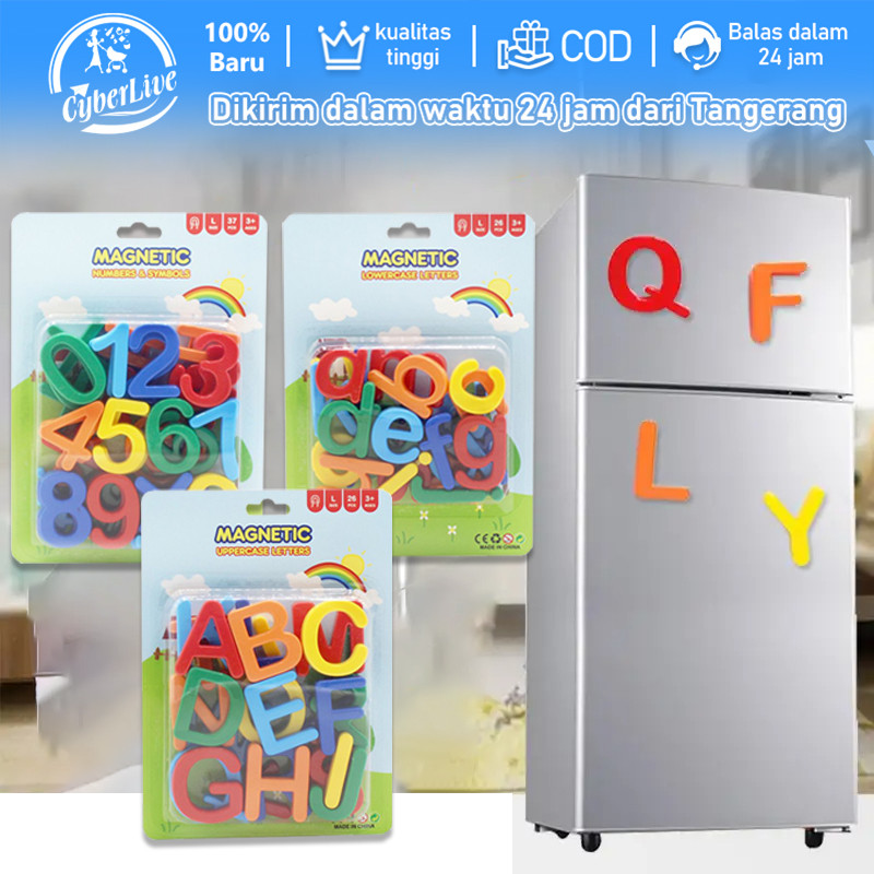 Jual 26/37pcs Alphabet Magnet Magnet Huruf Dan Angka Mainan Angka Dan ...
