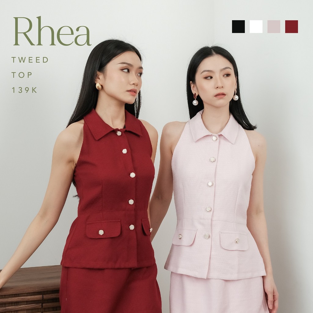 Jual Rhea Tweed Top -- Ocha Wear | Pakaian Wanita | Tweed Premium ...