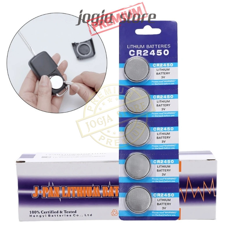 Jual Baterai Kancing JAM CR2450 Battery Lithium 3V Jam & Elektronik 1 ...