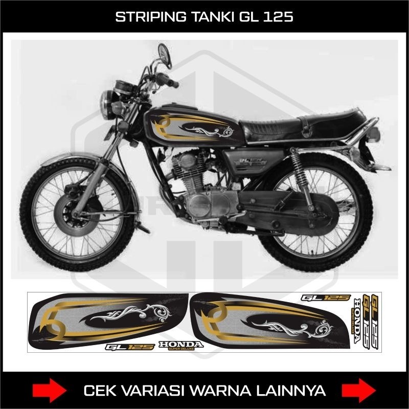 Jual STRIPING HONDA GL 125 / STICKER TANGKI GL125 / DECAL STIKER MOTOR ...