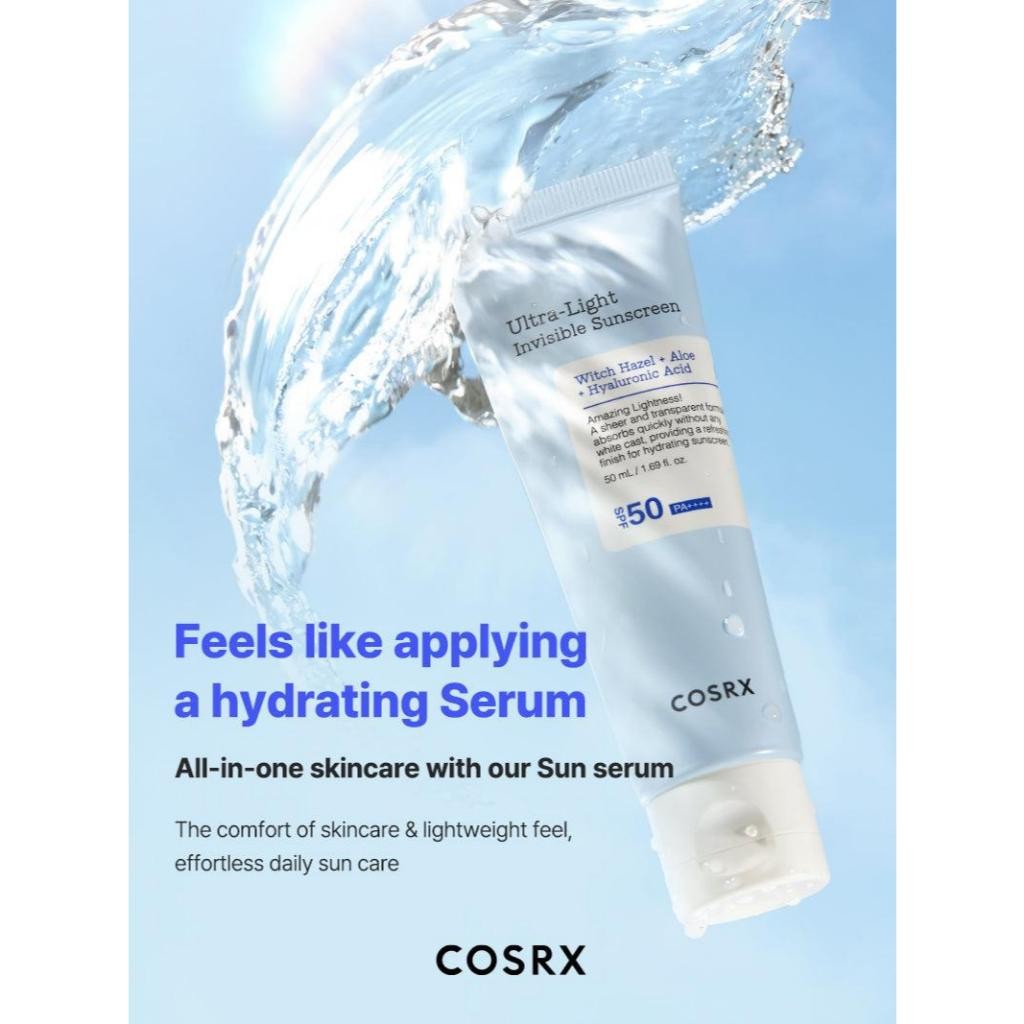 Jual COSRX Ultra Light Invisible Sunscreen SPF 50+ PA++++ 50ml | Shopee Indonesia