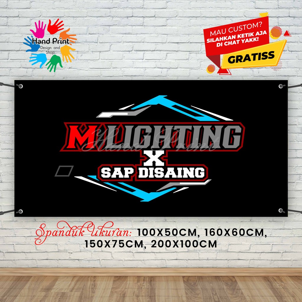 Jual Cetak Spanduk Banner Lighting Lampu Warna Warni MMT Spanduk Custom ...
