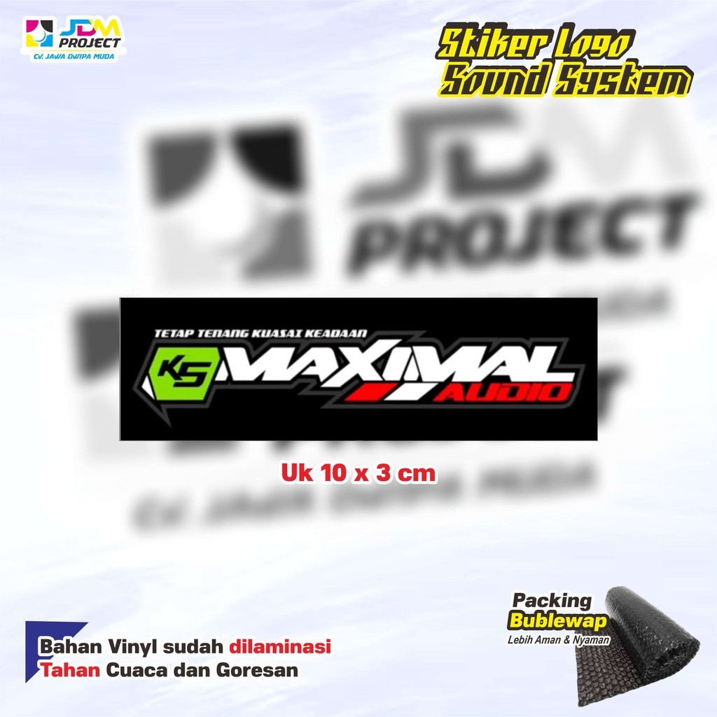 Jual Cetak Kilat - Stiker Sound System K5 MAXIMAL AUDIO Vinyl Laminasi ...
