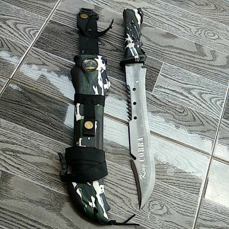 Jual PISAU RAMBO ORIGINAL BAJA / Bayar d tempat pisau cobra loreng ...