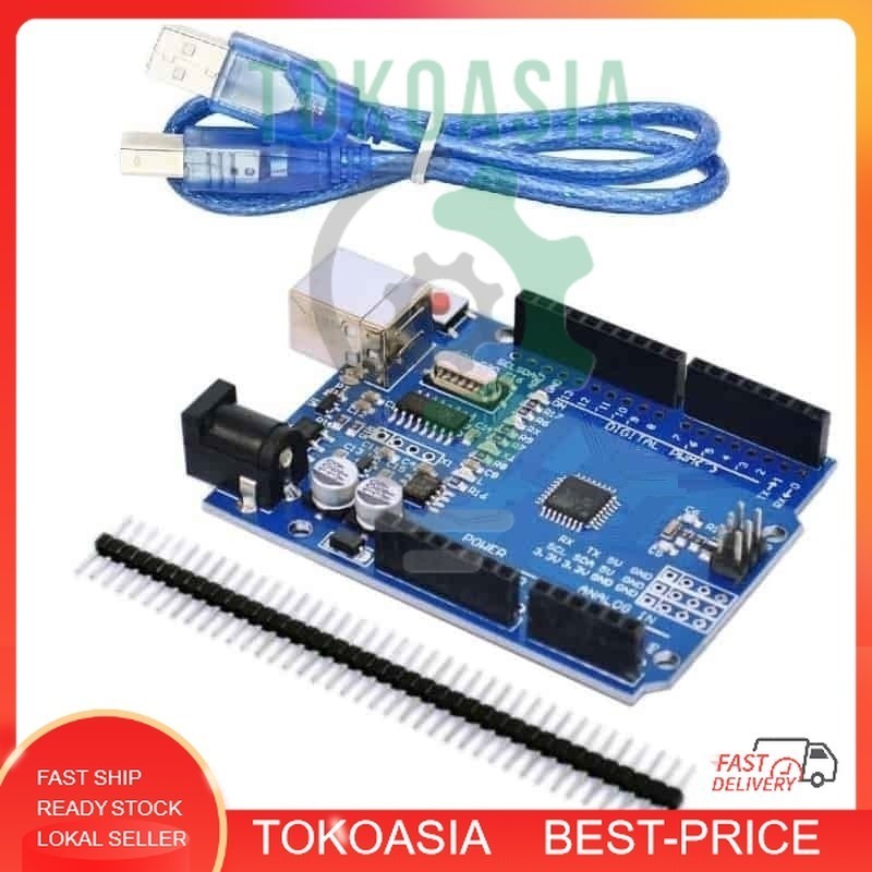 Jual UNO R3 board is a microcontroller board based on ATmega328 + USB cable r3 iot | Shopee ...