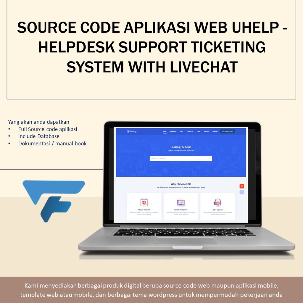 Jual SOURCE CODE APLIKASI WEB UHELP - HELPDESK SUPPORT TICKETING SYSTEM WITH LIVECHAT | Shopee ...