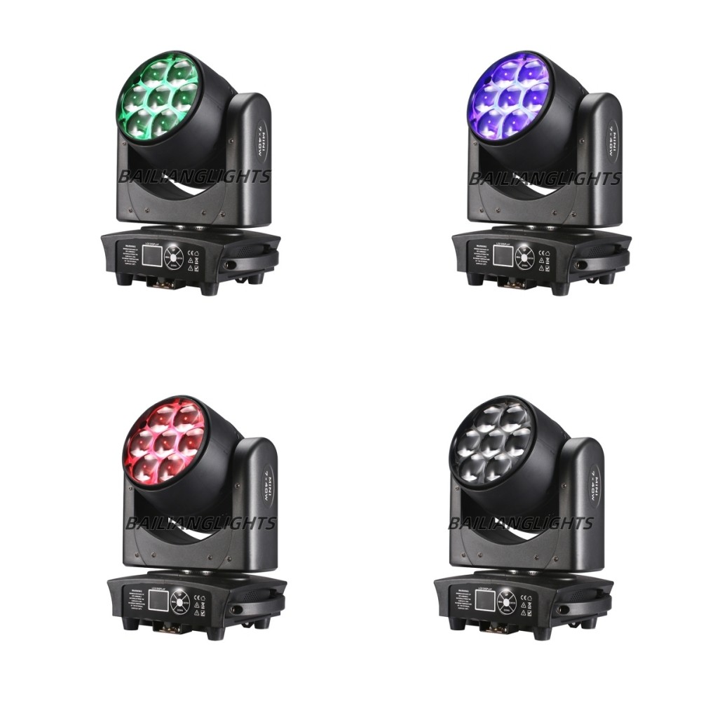 Jual 1-4PCS 7X40W RGBW 4IN1 LED Beam+Wash Zoom Eyes Bee Moving Head ...