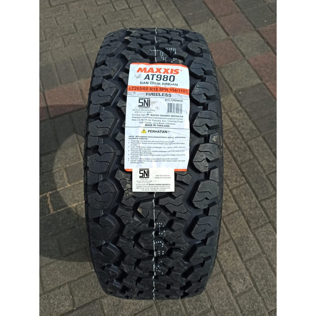 Jual PROMO Maxxis Bravo AT980 Ukuran 265/60 R18 8PR - Ban Mobil All New ...
