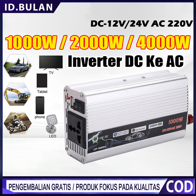Jual Inverter 1000 Watt Power Inverter DC Ke AC Aki listrik Serbaguna ...